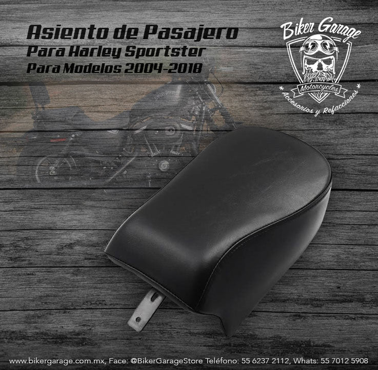 Asiento de Pasajero Liso para Sportster 2014-2020 – Biker Garage