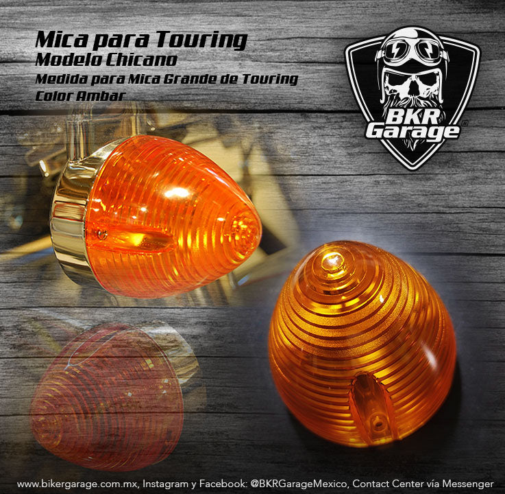 Mica para Touring Modelo Chicano Color Ambar – Biker Garage